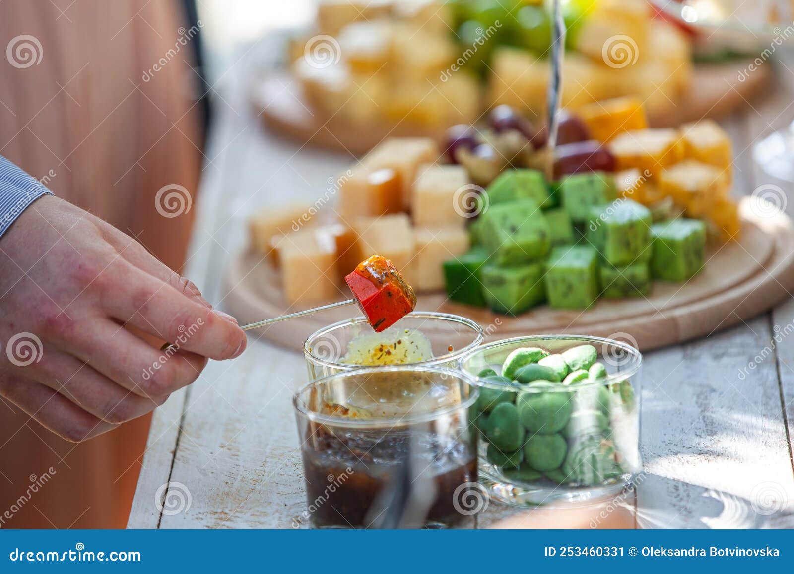 Guest Tasting Food at a Wedding Party Stock Image - Image of spicy ...