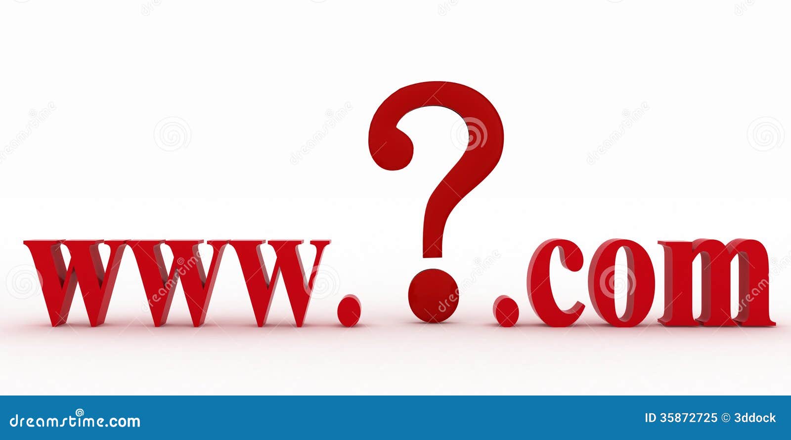 Guestion Mark between Www and Dot Com. Concept Unknown Web Page Stock ...