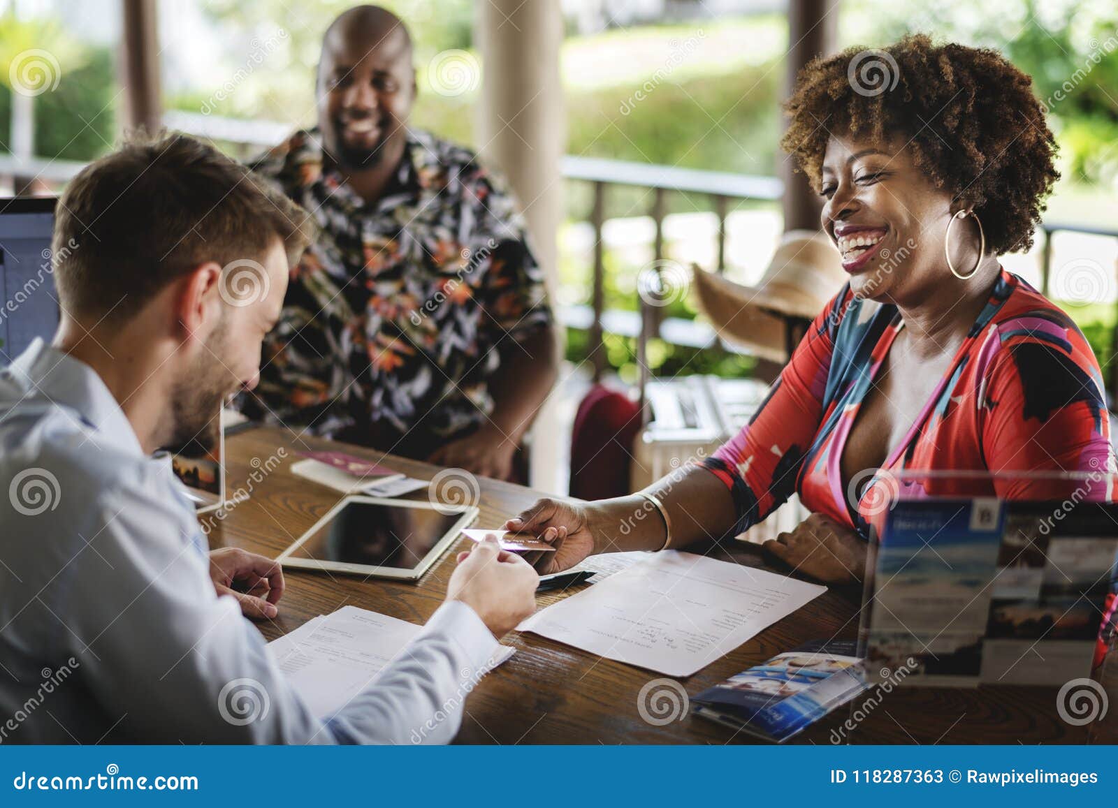 Guests Checking in To a Hotel Stock Image - Image of front, couple ...