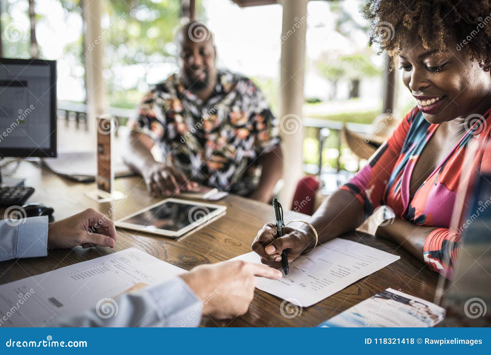 Guests Checking in To a Hotel Stock Photo - Image of booking, front ...