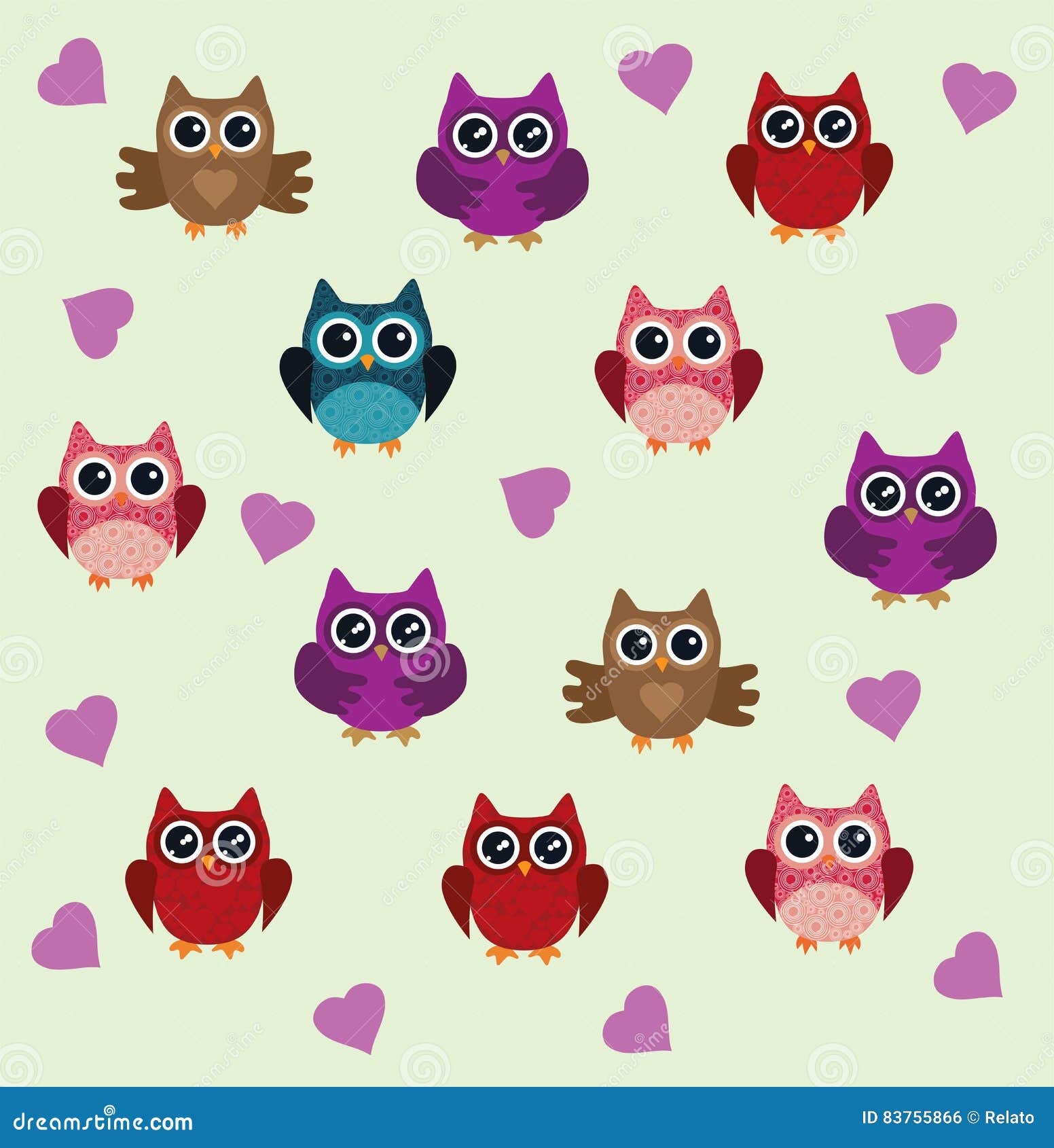 Gufi Di Divertimento Di Vettore Illustrazione Vettoriale ...