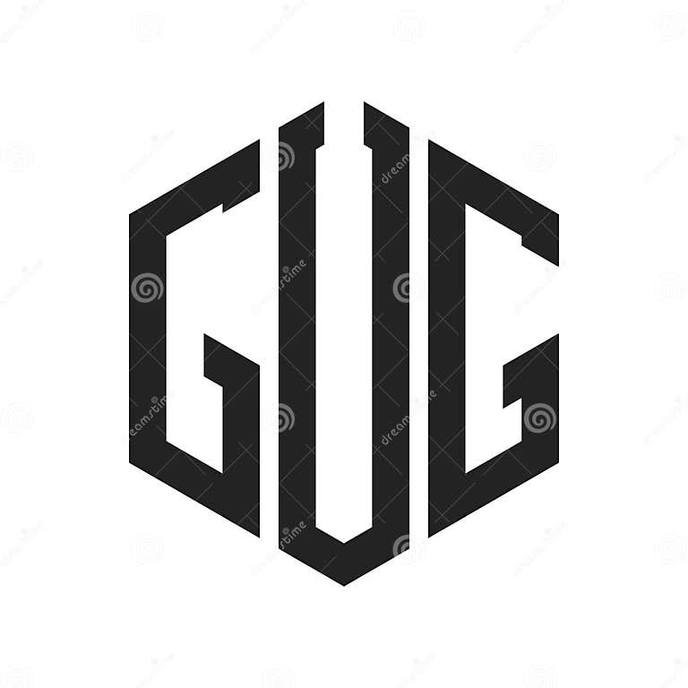 GUG Logo Design. Initial Letter GUG Monogram Logo Using Hexagon Shape ...