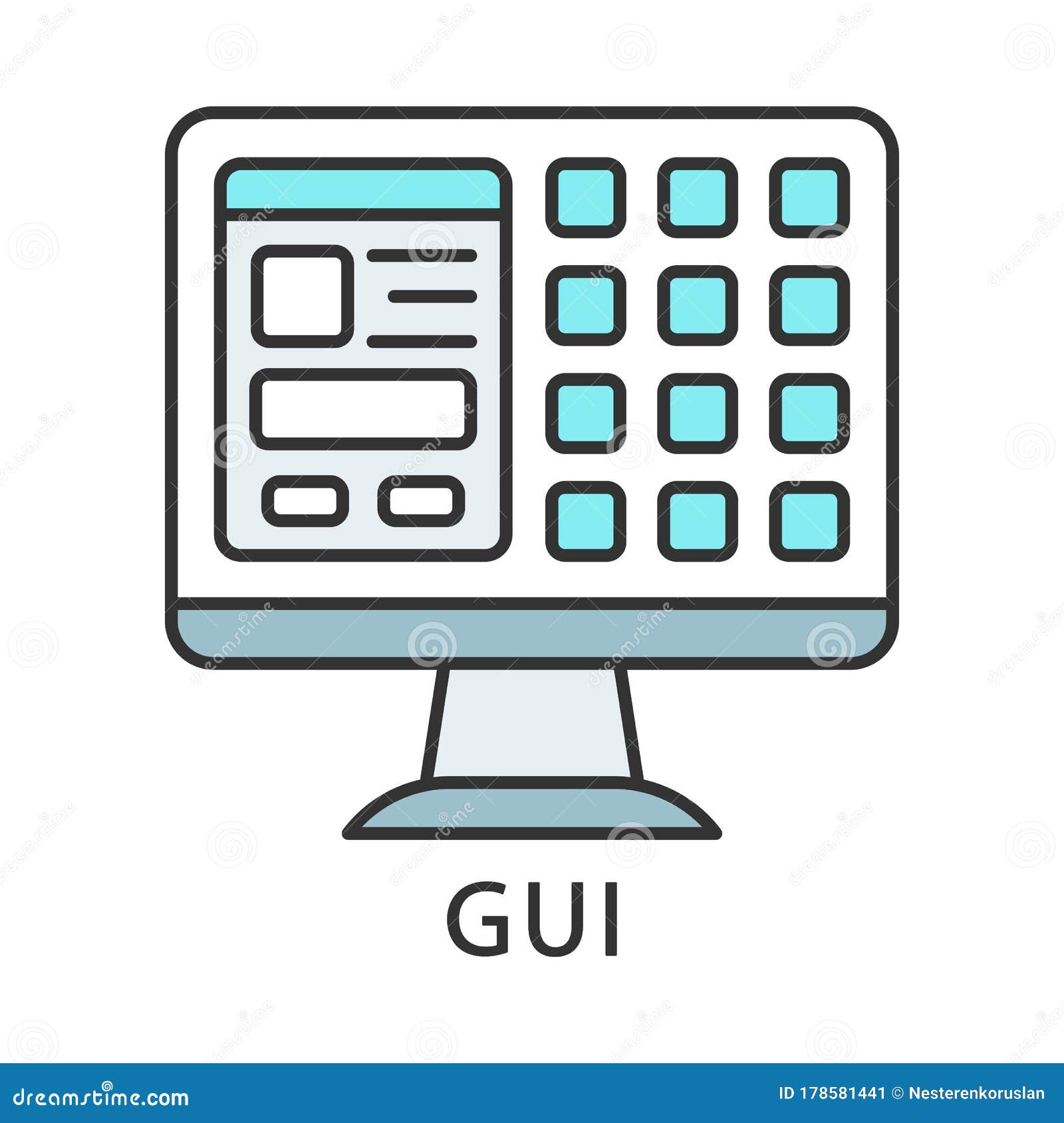 GUI color icon stock vector. Illustration of data, filled - 178581441 GUI color icon stock vector. Illustration of data, filled - 178581441
