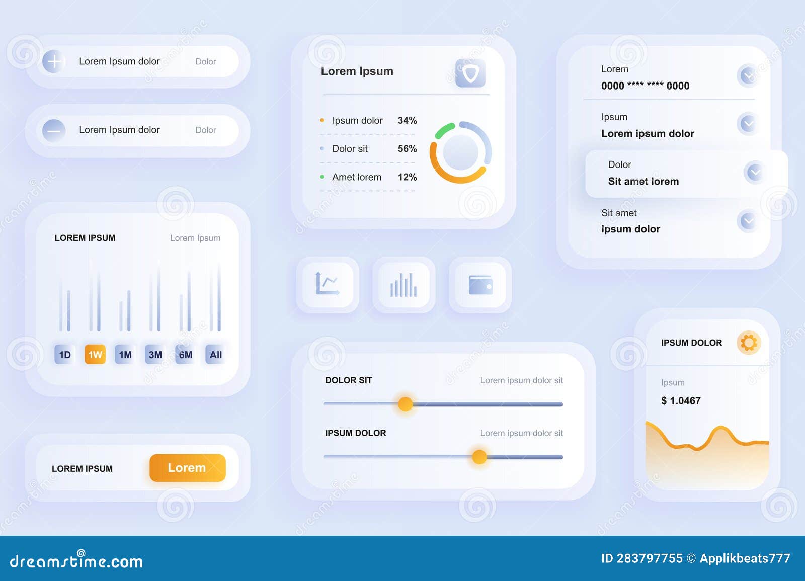 GUI Elements for Finance Mobile App. Financial Management and Business ...