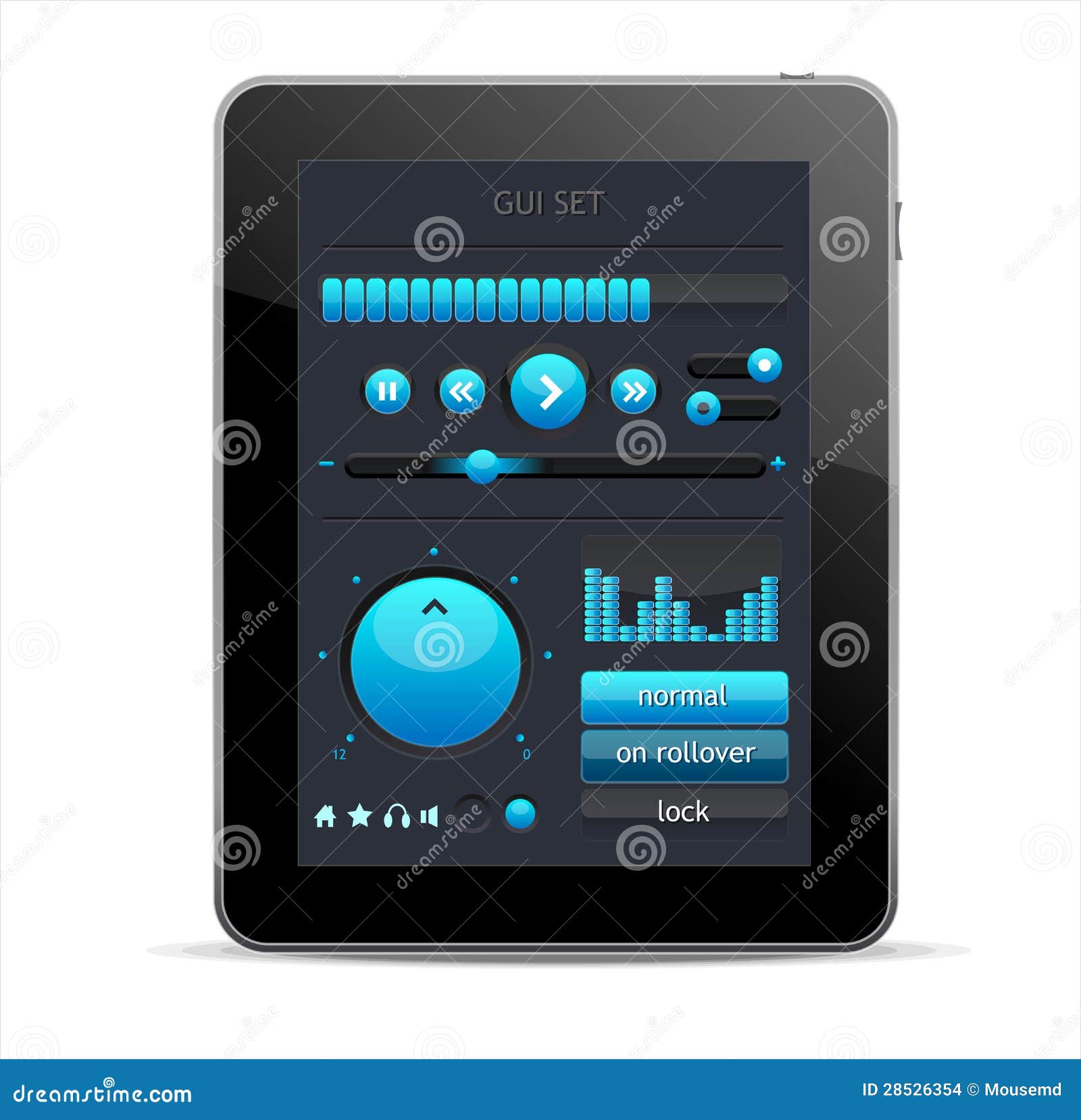 GUI elements for Tablet stock vector. Illustration of laptop - 28526354