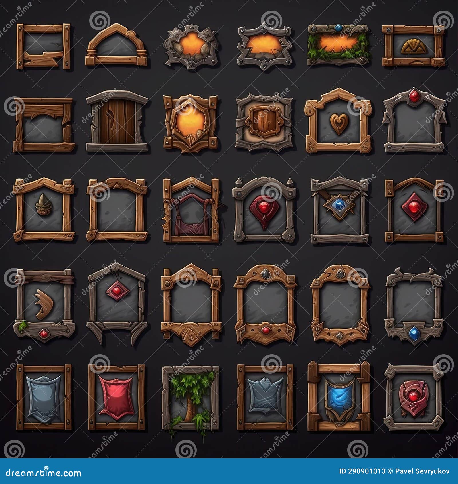 Gui Frame Medieval Ai Generated Stock Illustration - Illustration of ...