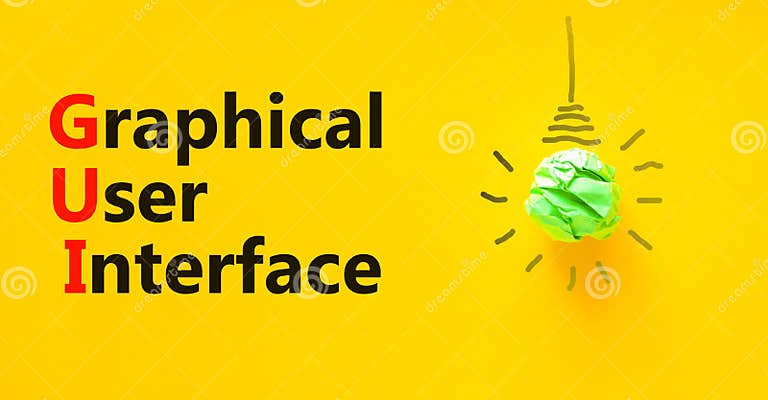 GUI Graphical User Interface Symbol. Concept Words GUI Graphical User Interface on a Beautiful ...