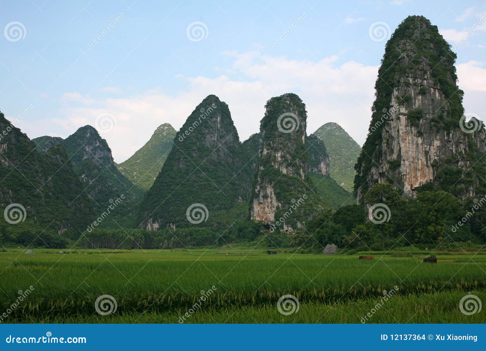 Gui-lin landscapes stock photo. Image of hill, cloud - 12137364