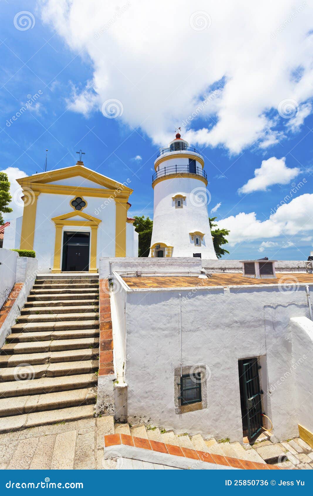 Guia Fortress Lighthouse in Macau Stock Photo - Image of guia, chinese ...