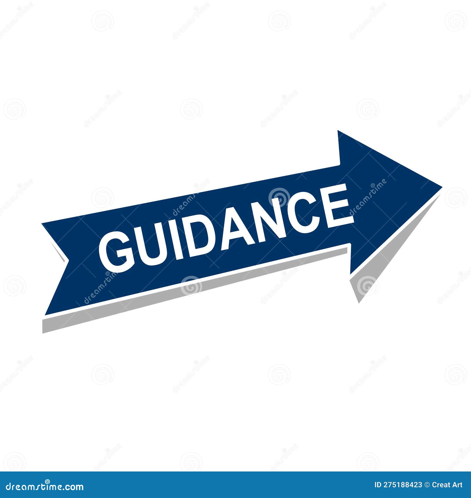 Guidance Arrow Vector Illustration Stock Vector - Illustration of blue ...