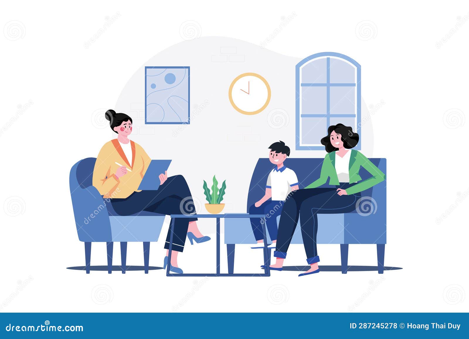 Guidance Counselor With Copy Space On Yellow Background Royalty-Free ...