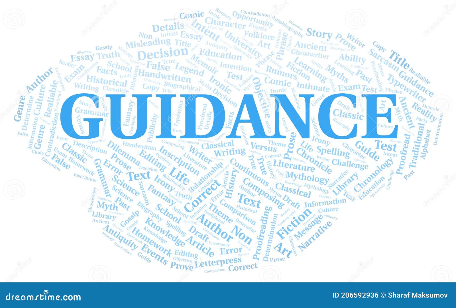 Guidance Typography Word Cloud Create with the Text only Stock ...