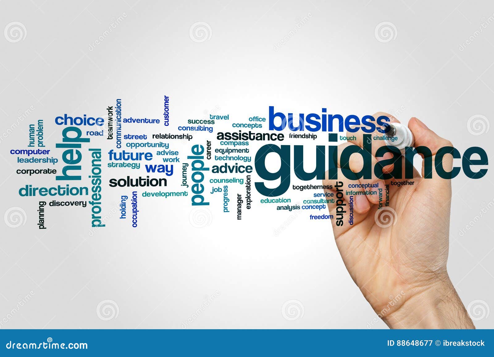 Guidance word cloud stock illustration. Illustration of business - 88648677