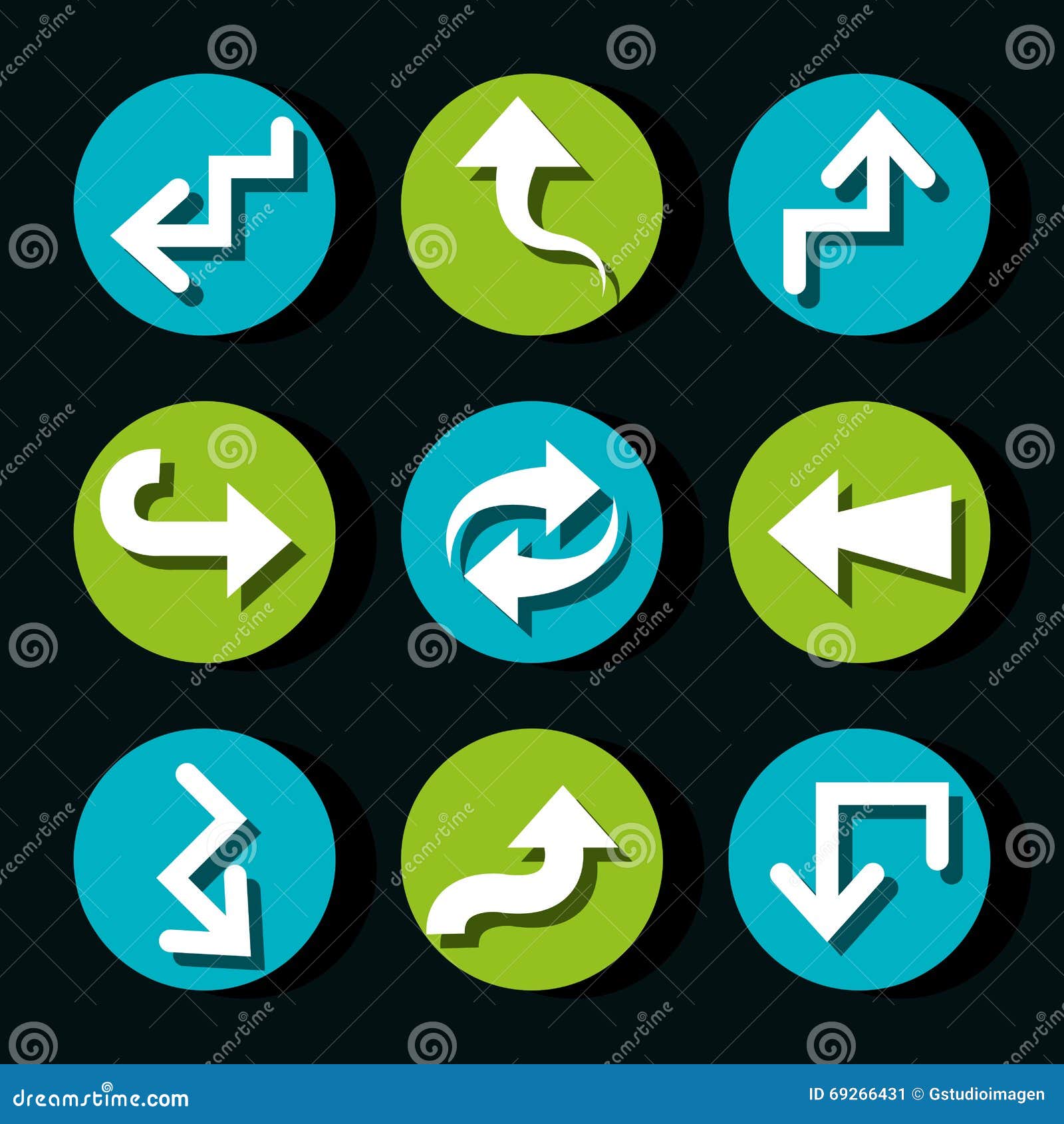 Guide arrows design stock illustration. Illustration of circles - 69266431