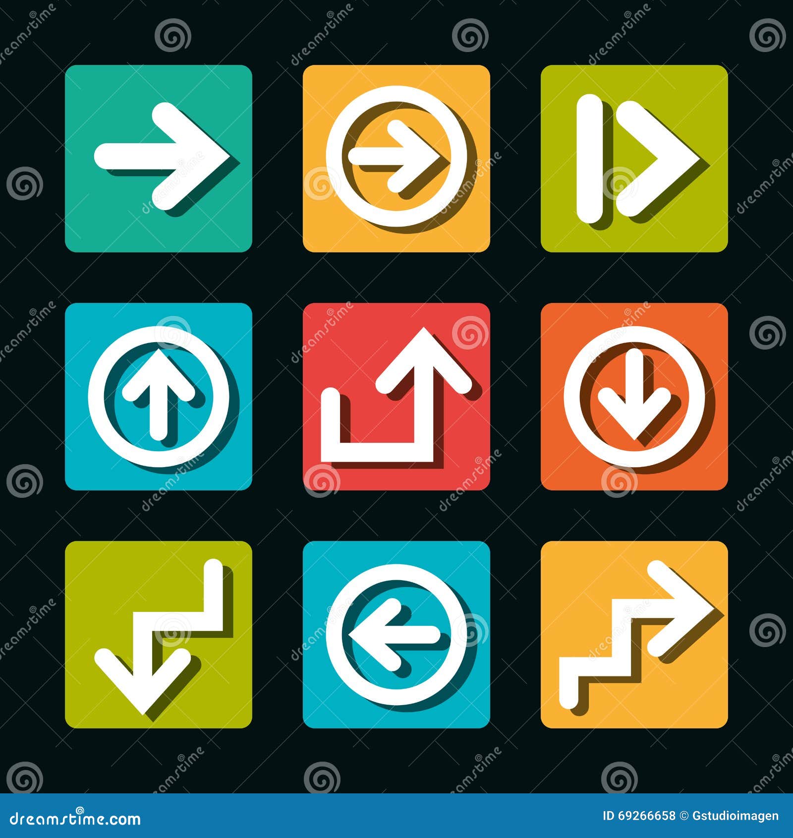 Guide arrows design stock illustration. Illustration of sign - 69266658