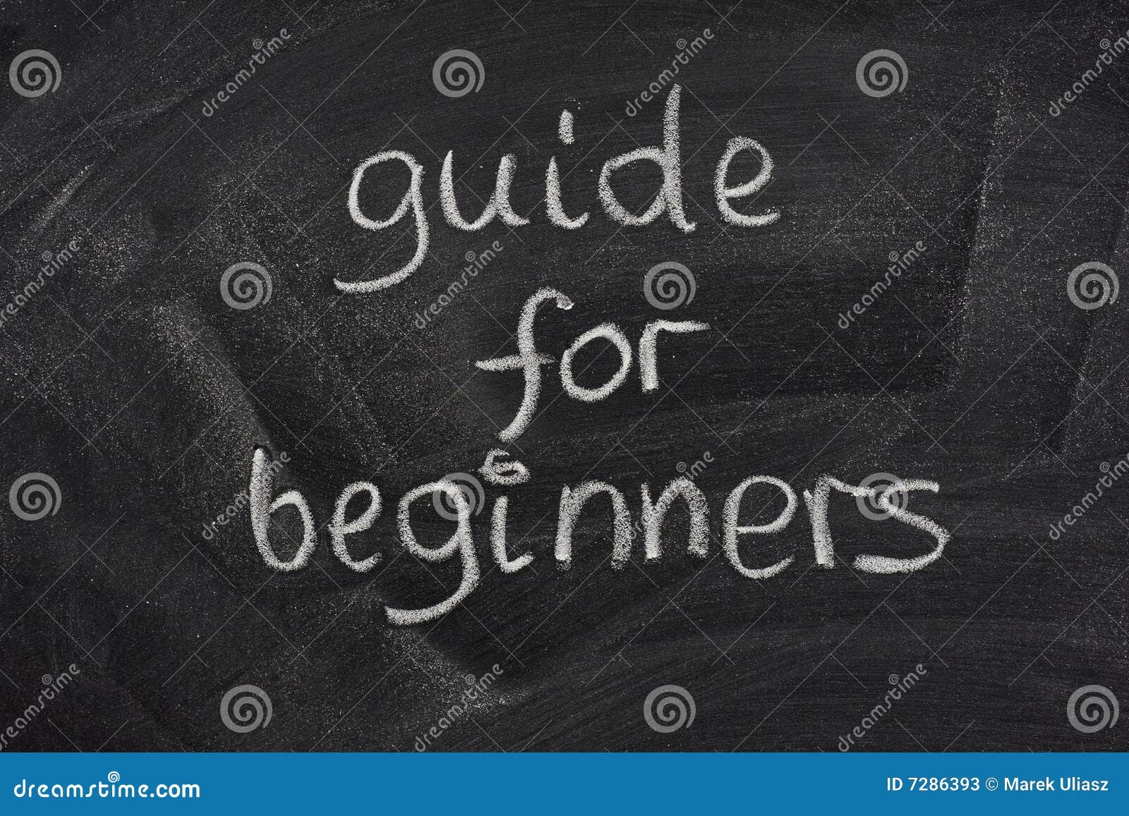 Guide for Beginners Title on a Blackboard Stock Image - Image of ...