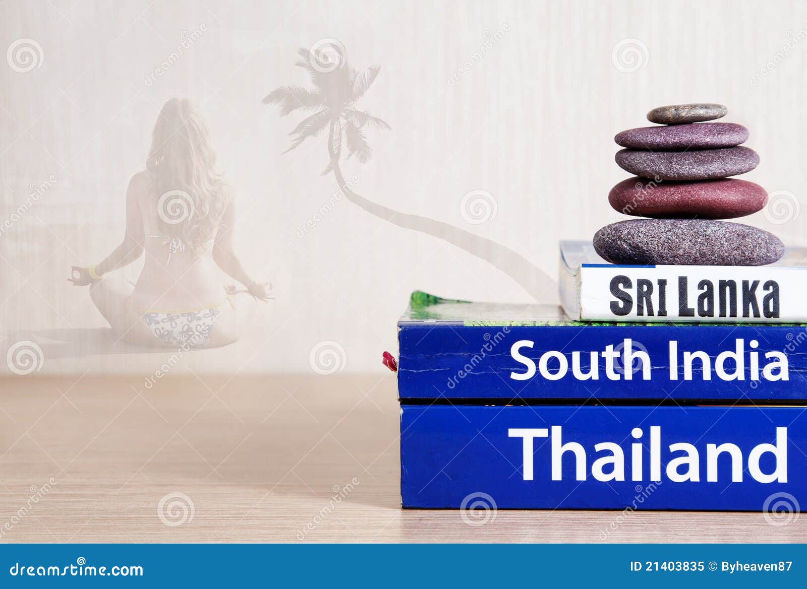 Guide books stock image. Image of countries, beach, padmasana - 21403835