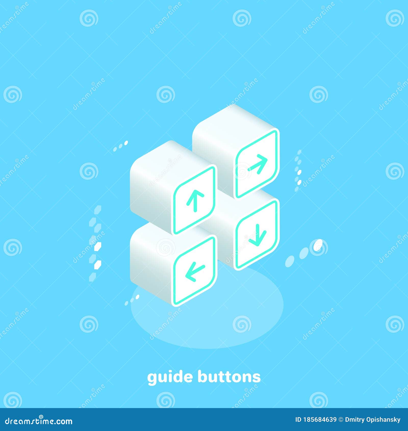 Guide buttons stock vector. Illustration of button, symbol - 185684639