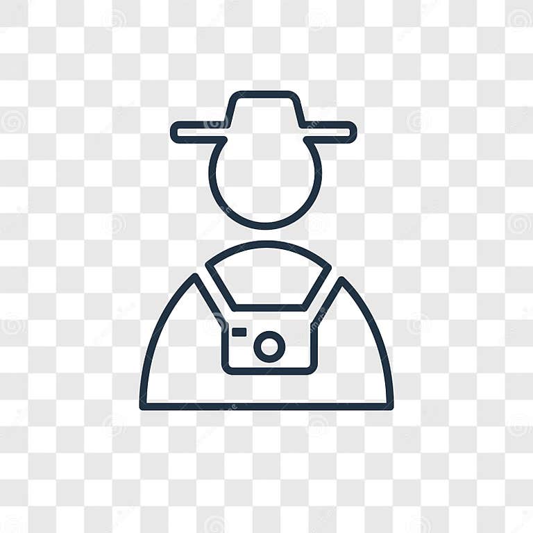 Guide Concept Vector Linear Icon Isolated on Transparent Background ...