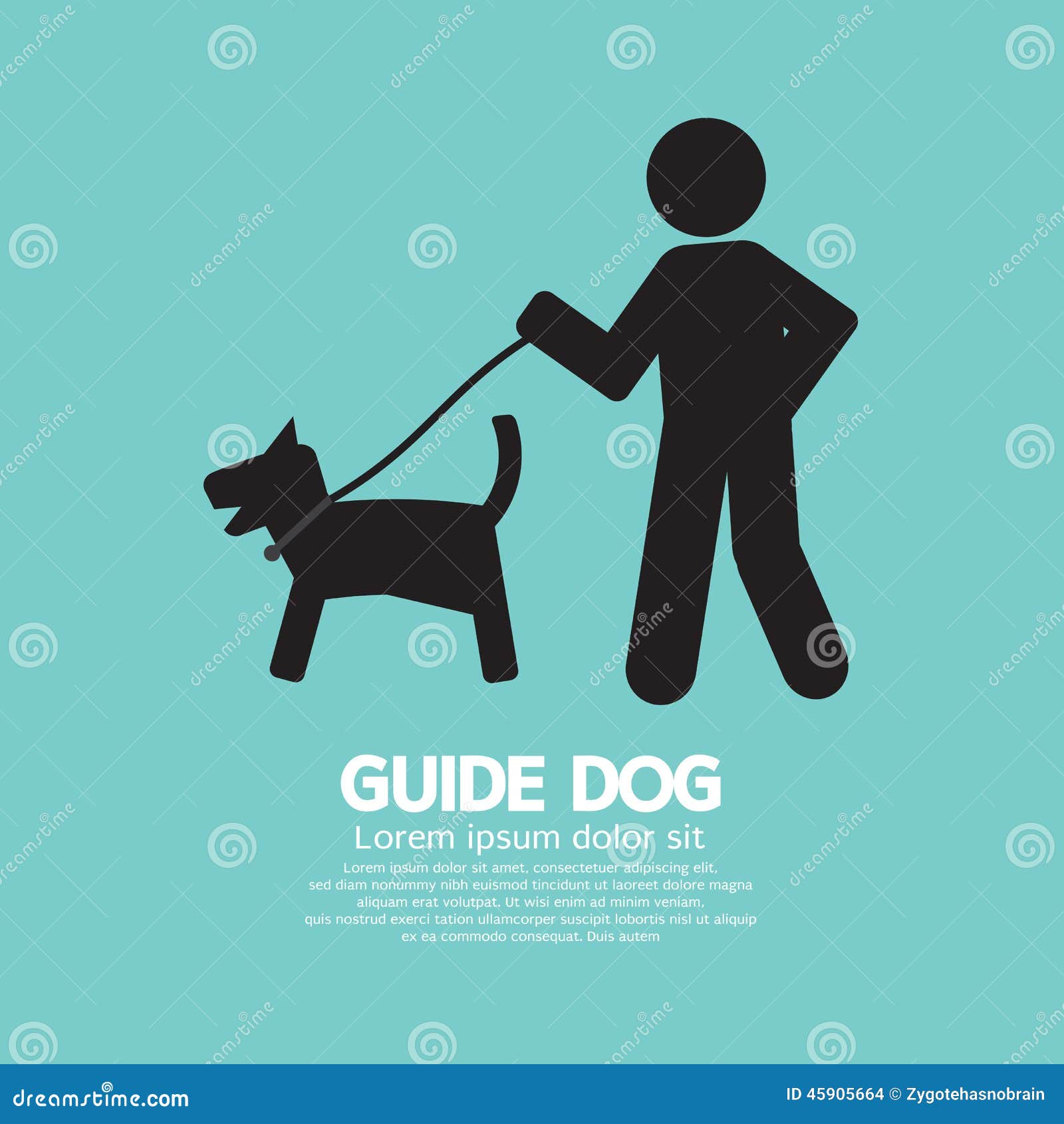 Guide Dog Graphic Symbol stock vector. Illustration of symbol - 45905664