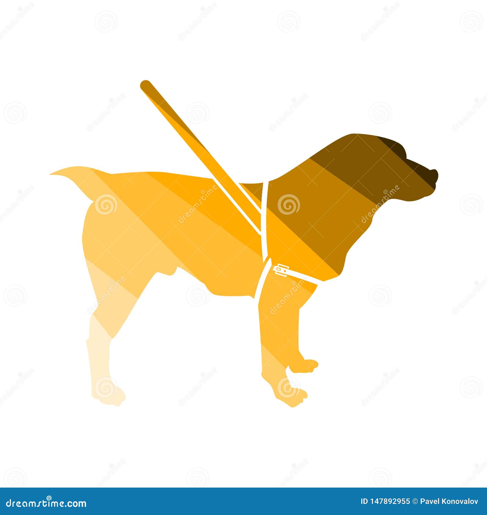 Guide Dog Icon stock vector. Illustration of cartoon - 147892955