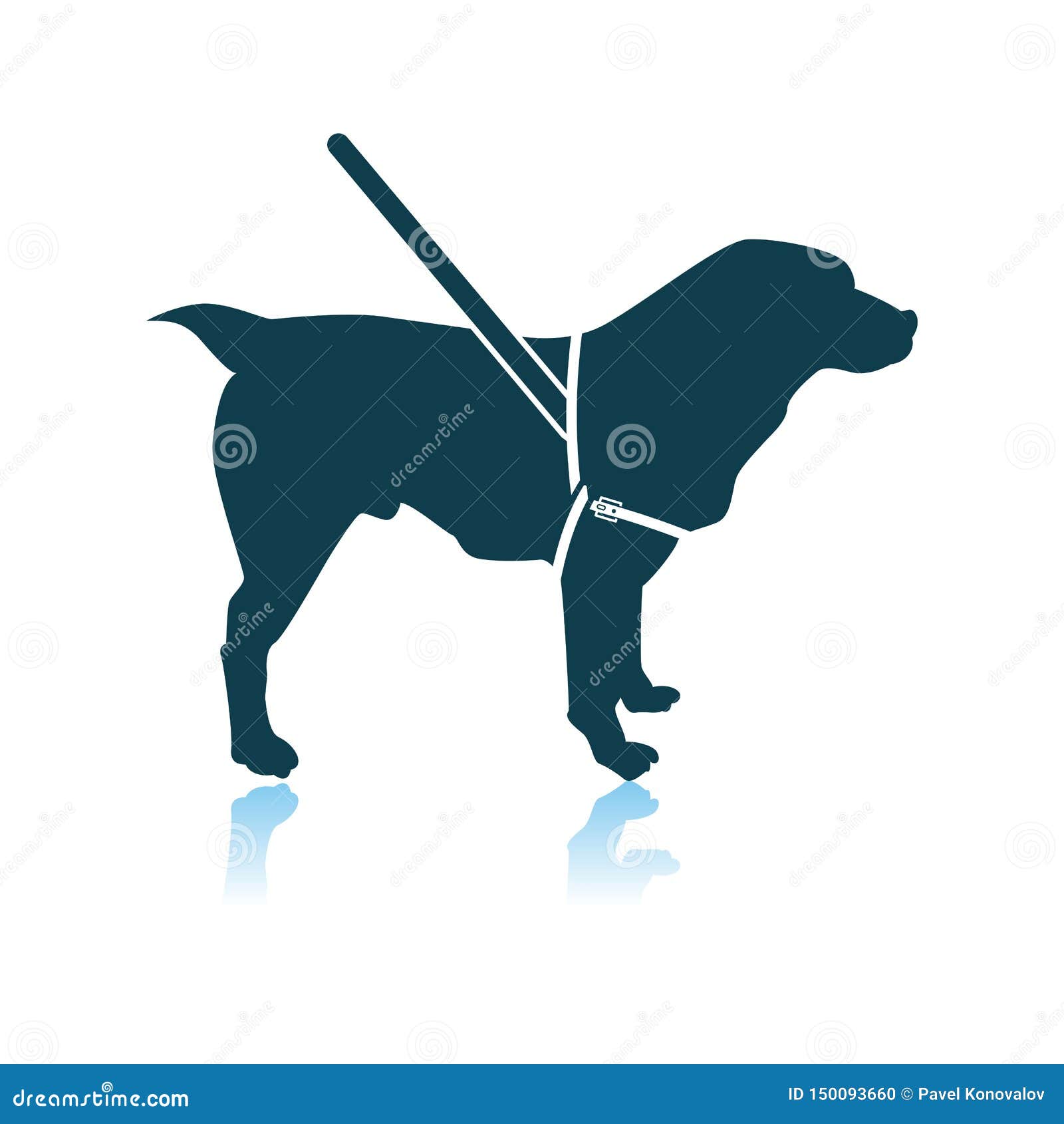 Guide Dog Icon stock vector. Illustration of animal - 150093660