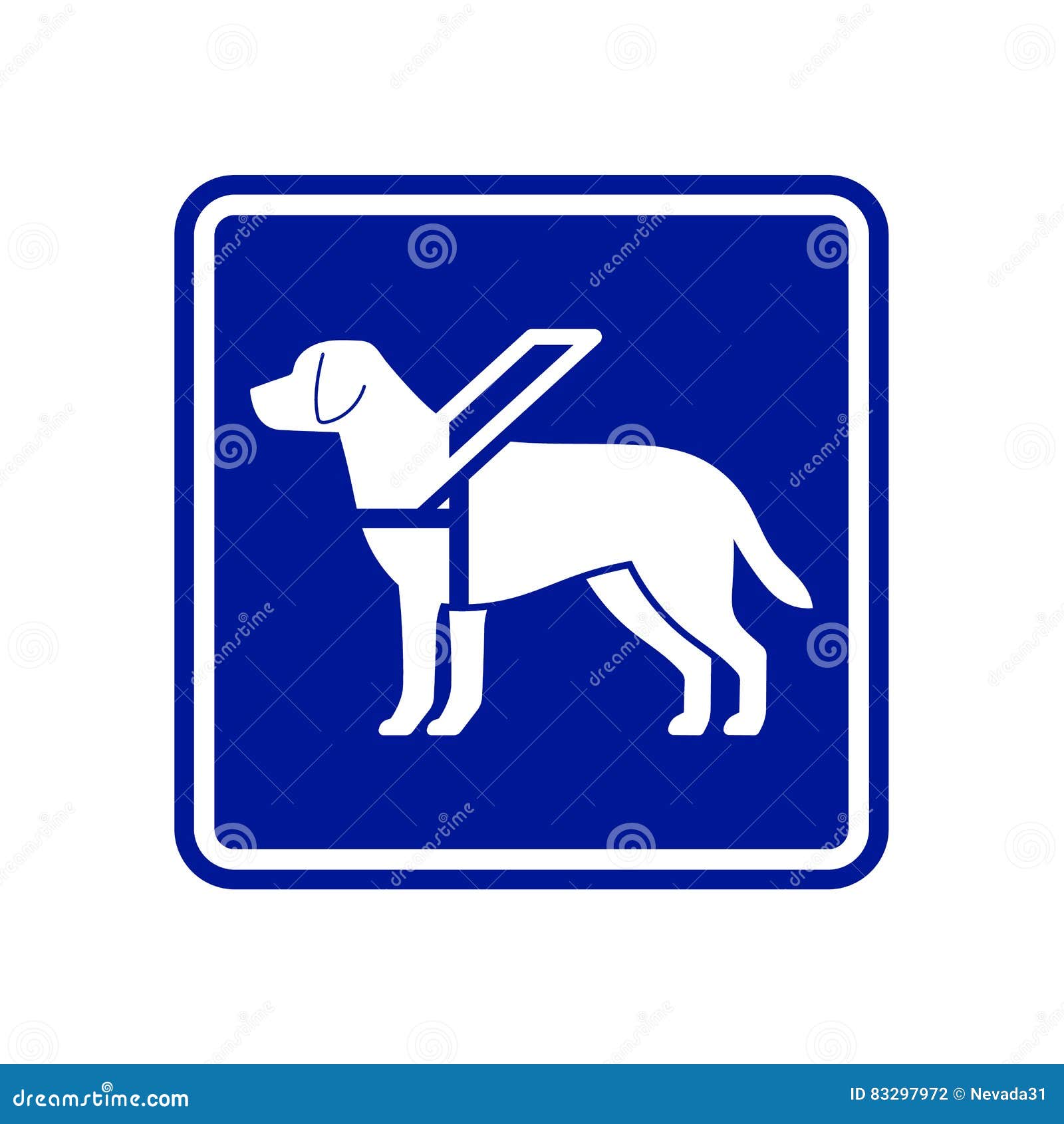 Guide dog sign stock illustration. Illustration of help - 83297972