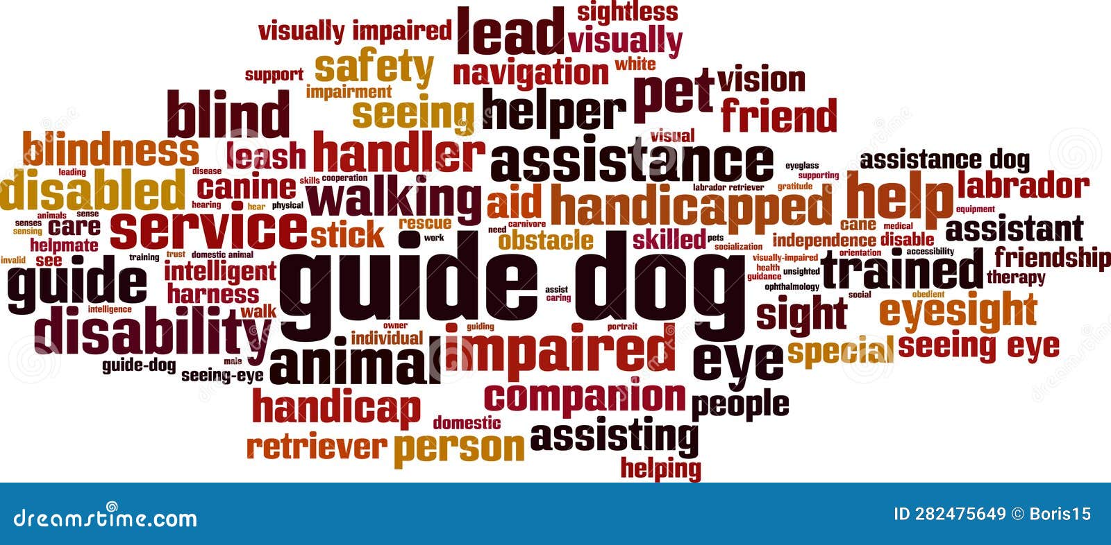 Guide dog word cloud stock vector. Illustration of visually - 282475649