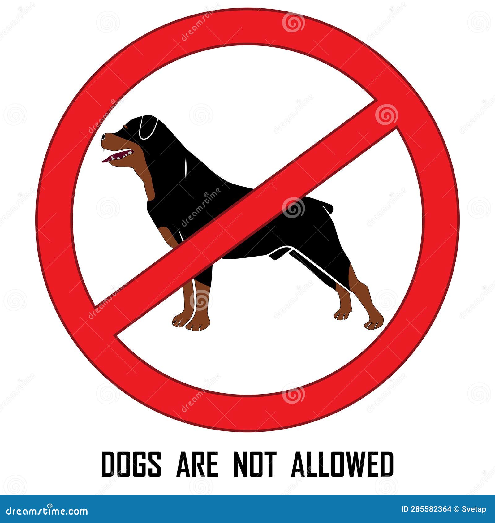 Guide Dogs Welcome and No Dogs Allowed Sign, Symbol, Design Vector ...