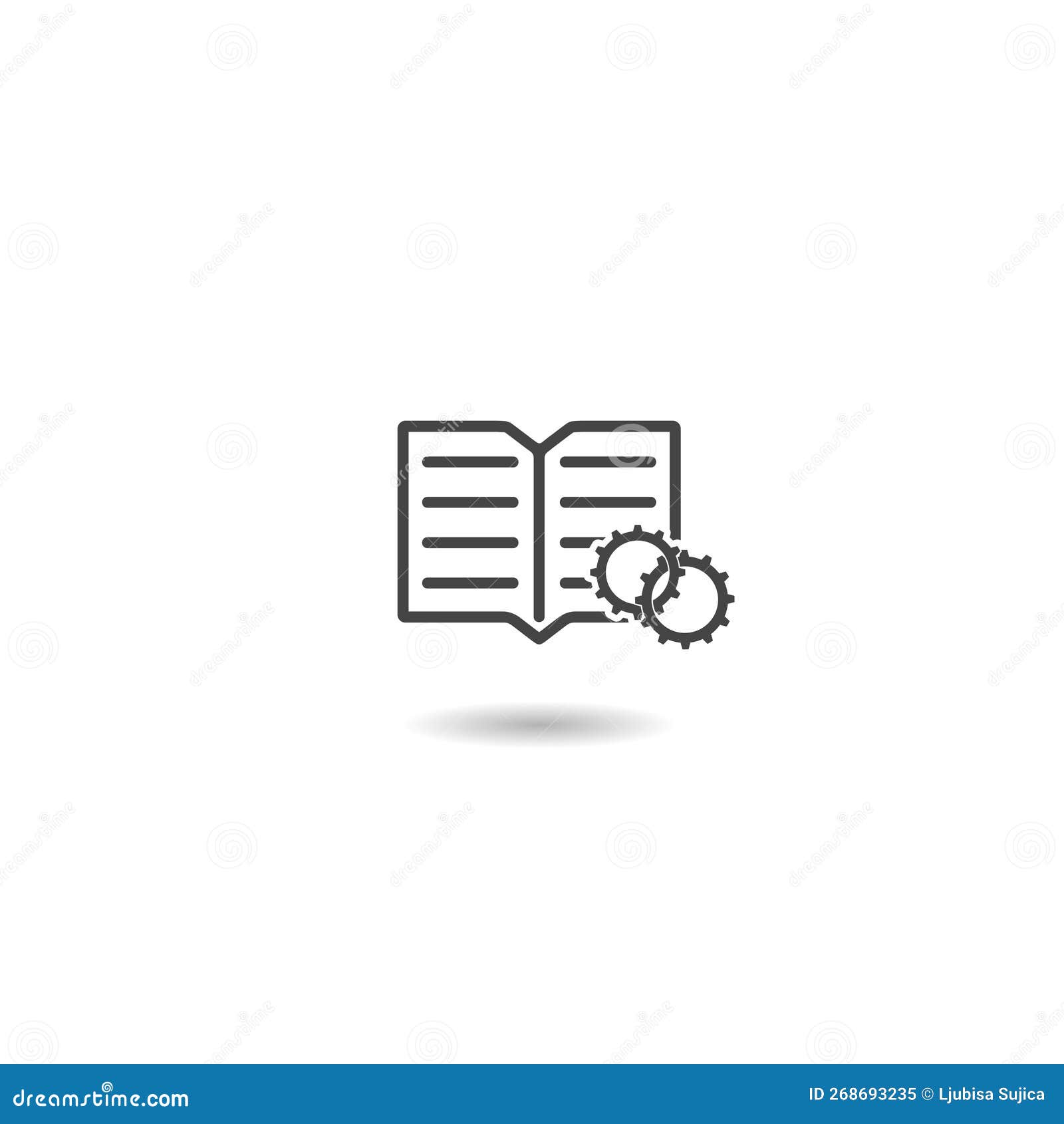 Guide Icon User Manual Icon with Shadow Stock Vector - Illustration of ...