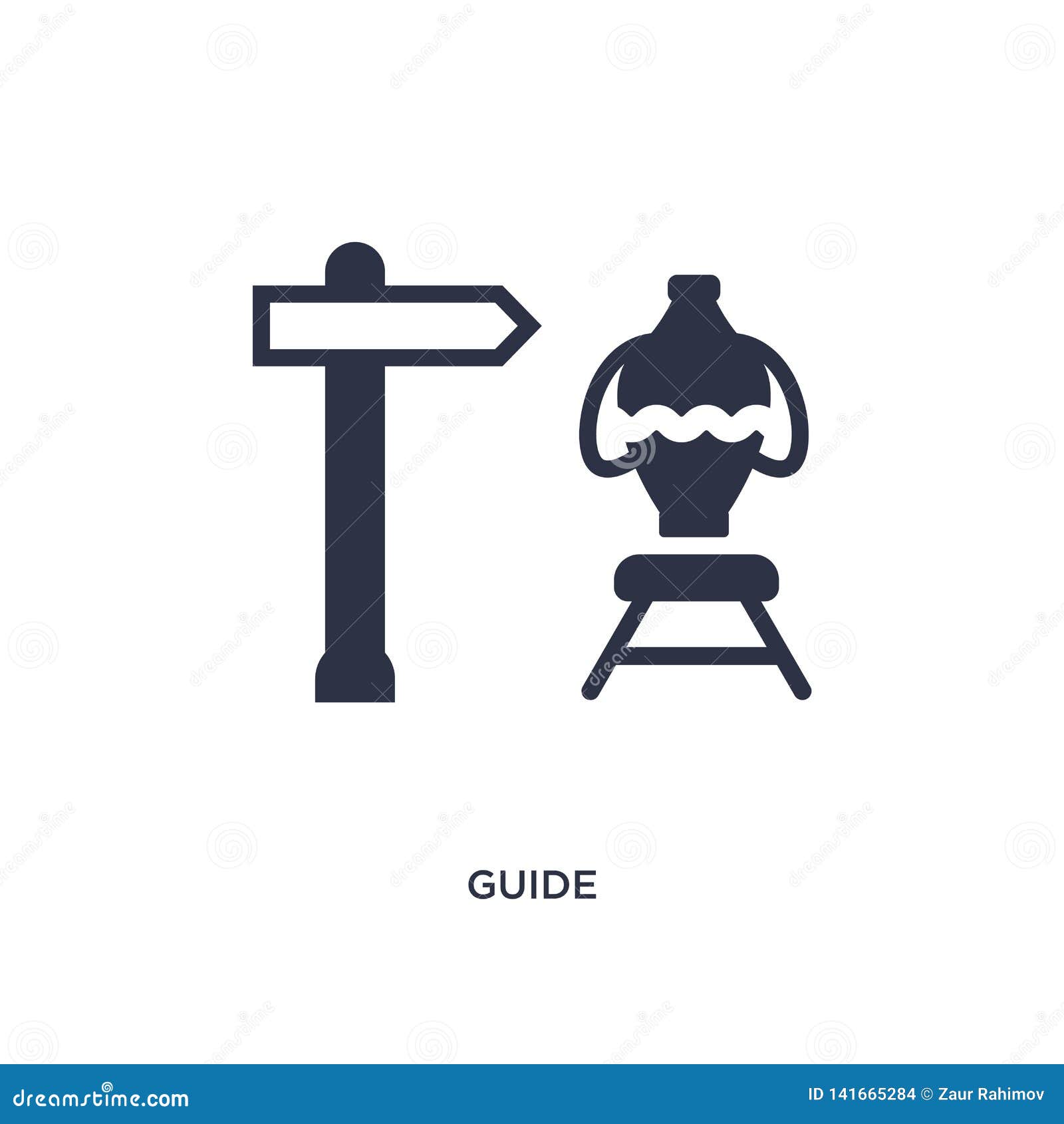 Guide Icon On White Background. Simple Element Illustration From ...