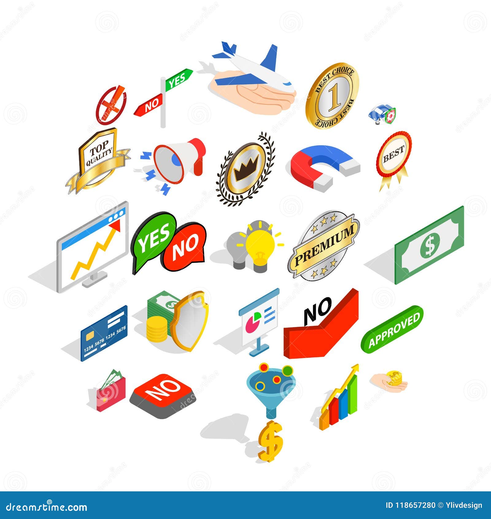 Guide Icons Set, Isometric Style Stock Vector - Illustration of icons ...