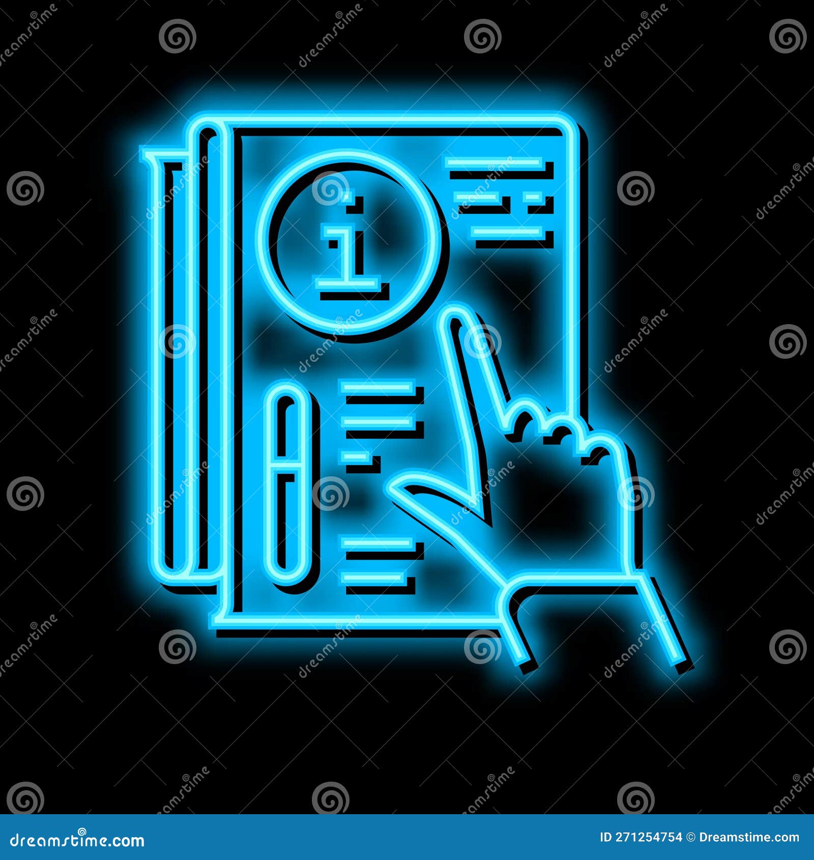 Guide Information Neon Glow Icon Illustration Stock Vector ...