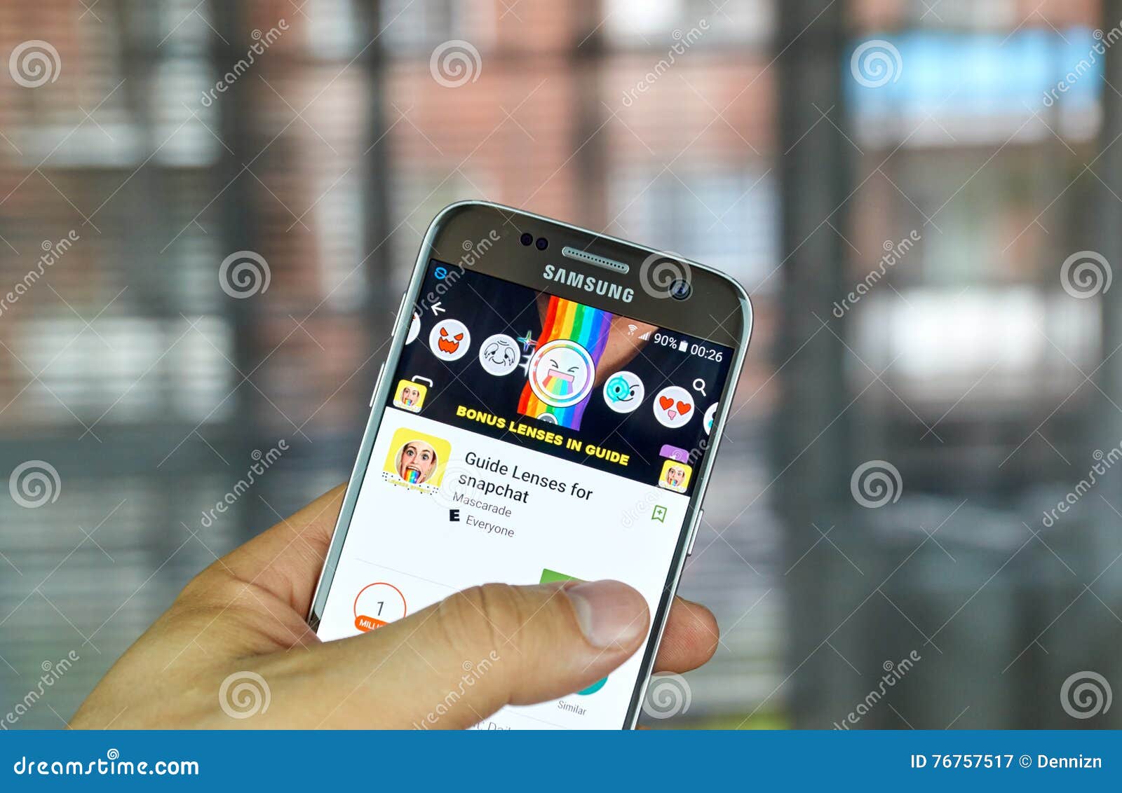 Guide lenses for Snapchat editorial photography. Image of display ...
