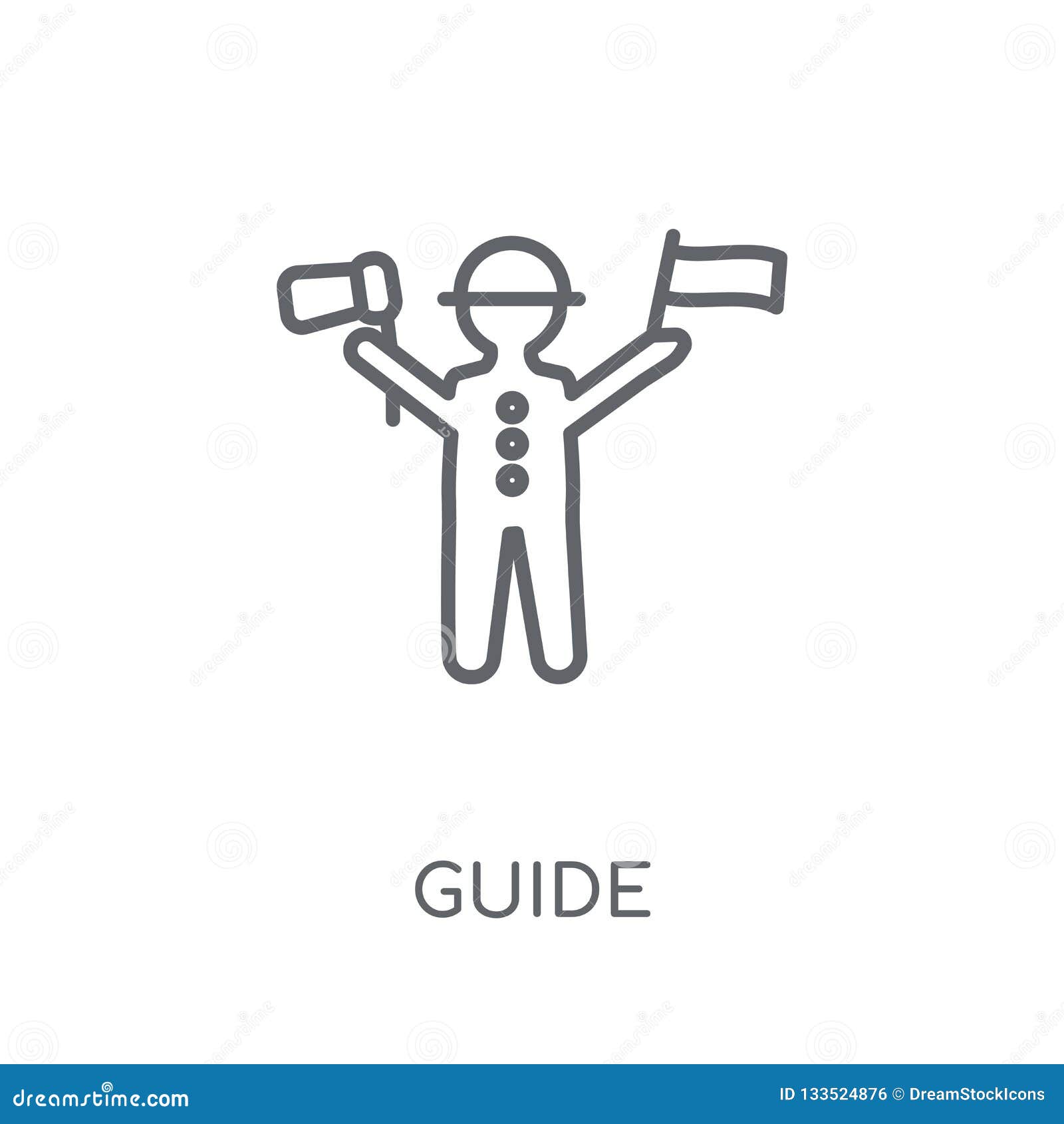 Guide Linear Icon. Modern Outline Guide Logo Concept on White Ba Stock ...