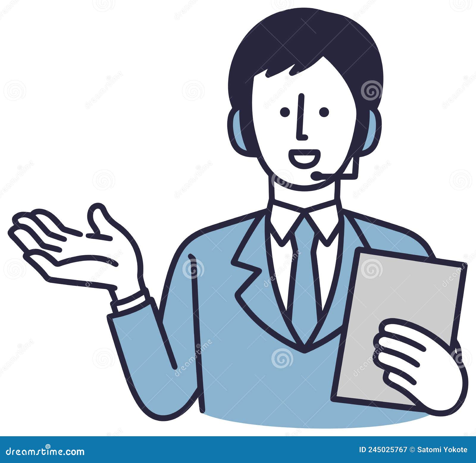 Guide Operator Male Simple Illustration Stock Vector - Illustration of ...