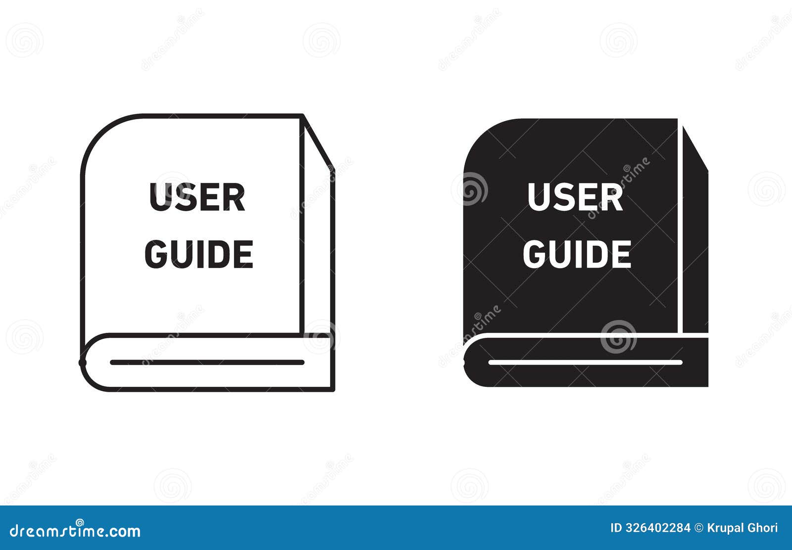 Guide Outline Icon Collection or Set. Guide Thin Vector Line Art Stock ...