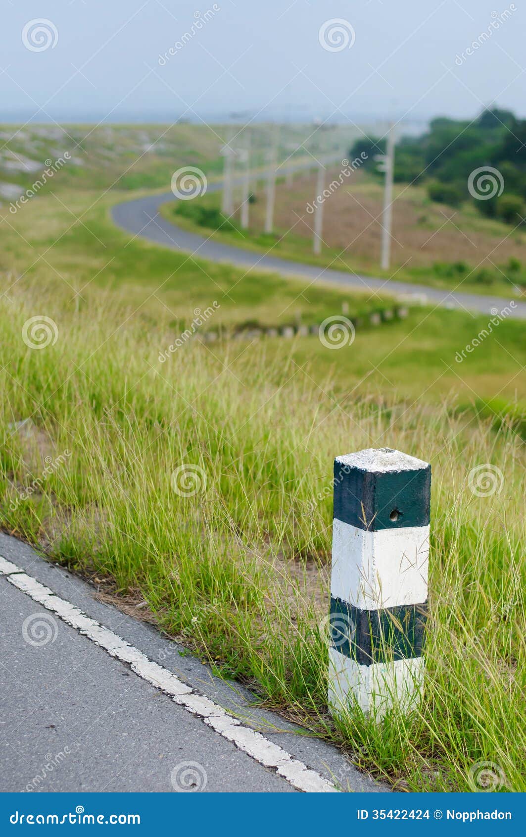 The Guide Post Roadside in Thailand Stock Photo - Image of mountain ...