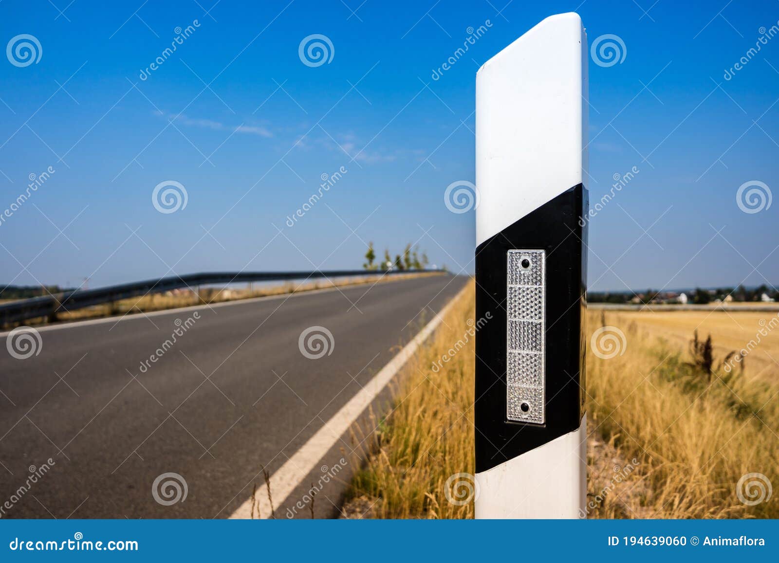 Guide Posts on a Country Road Stock Photo - Image of conceptual ...