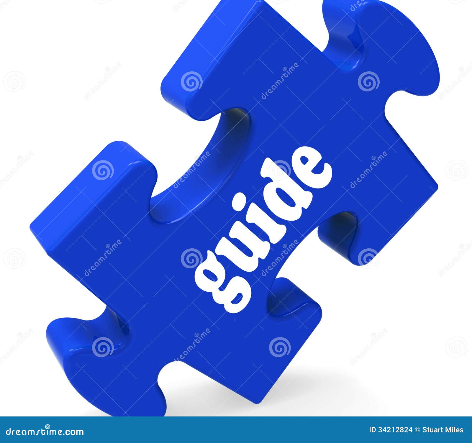 Guide Puzzle Shows Guidance Guideline And Guiding Stock Photo | CartoonDealer.com #34210848