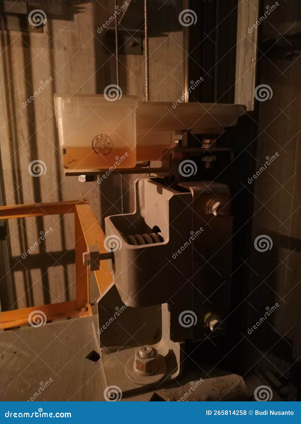 Guide Rail in the Elevator Cage Stock Photo - Image of cageguide ...