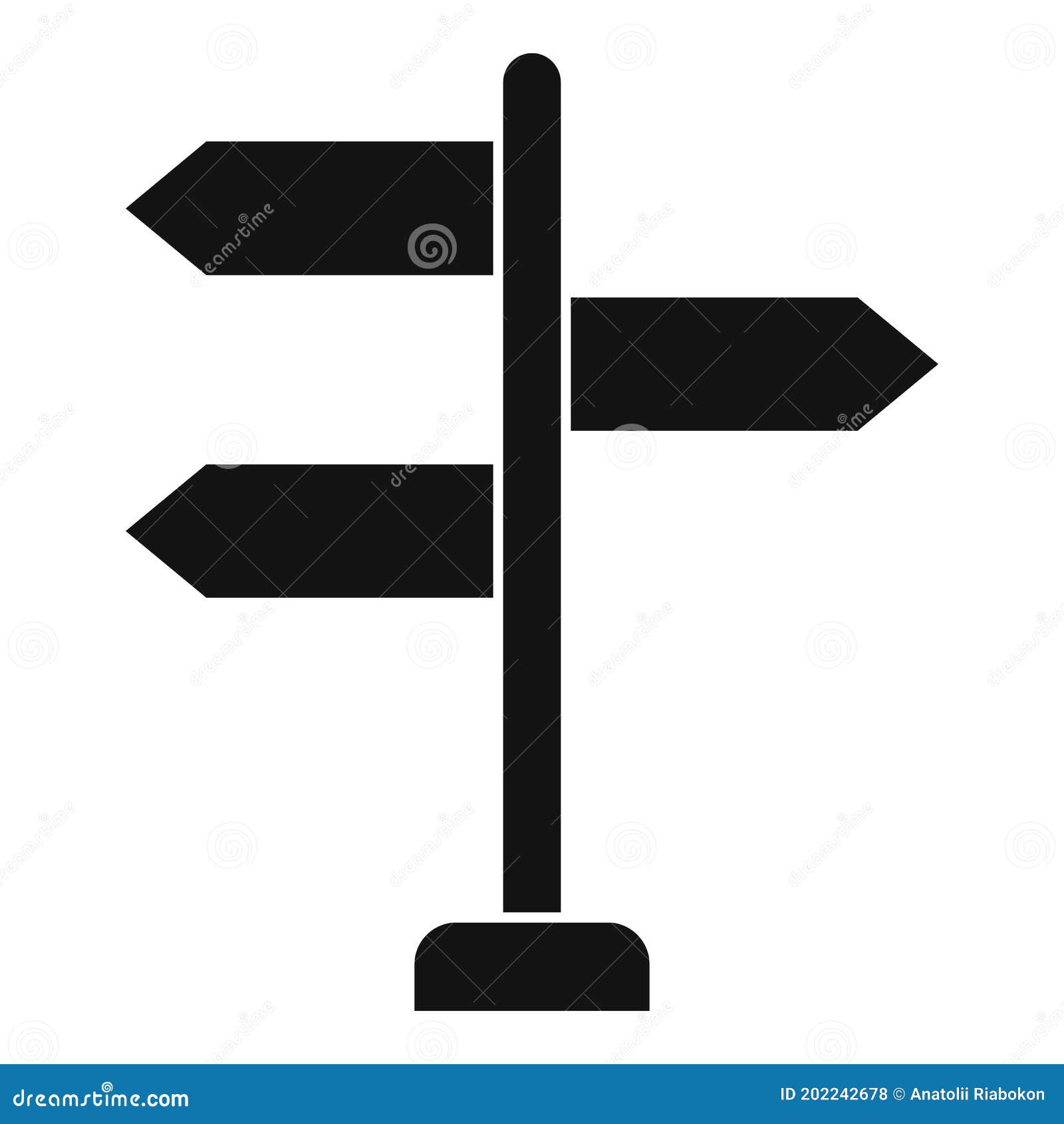 Guide Sign Board Icon, Simple Style Stock Vector - Illustration of ...