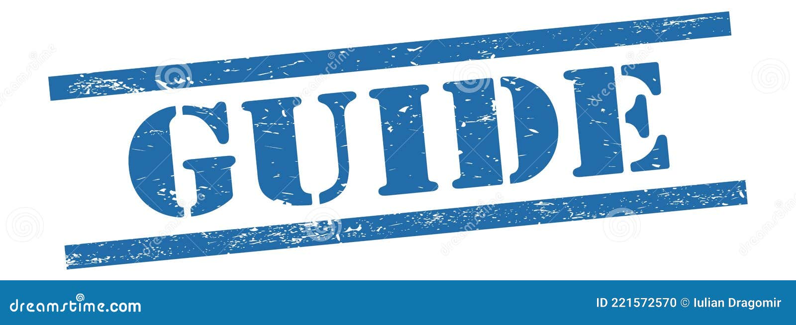 GUIDE Text on Blue Grungy Lines Stamp Stock Illustration - Illustration ...