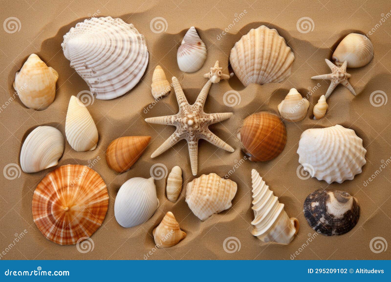 Guide To Identifying Different Types of Sea Shells on a Sandy Surface ...