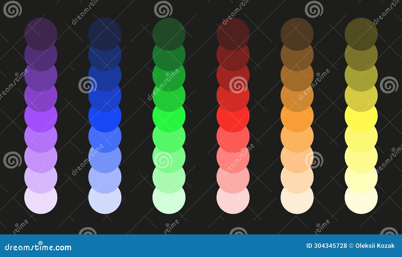 Guide To the Primary Color Palette. a Palette of Main Colors Stock ...