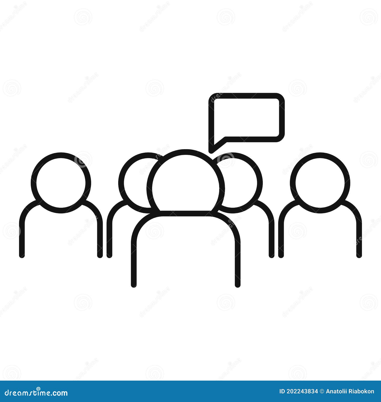 Guide Tour Group Icon, Outline Style Stock Vector - Illustration of ...