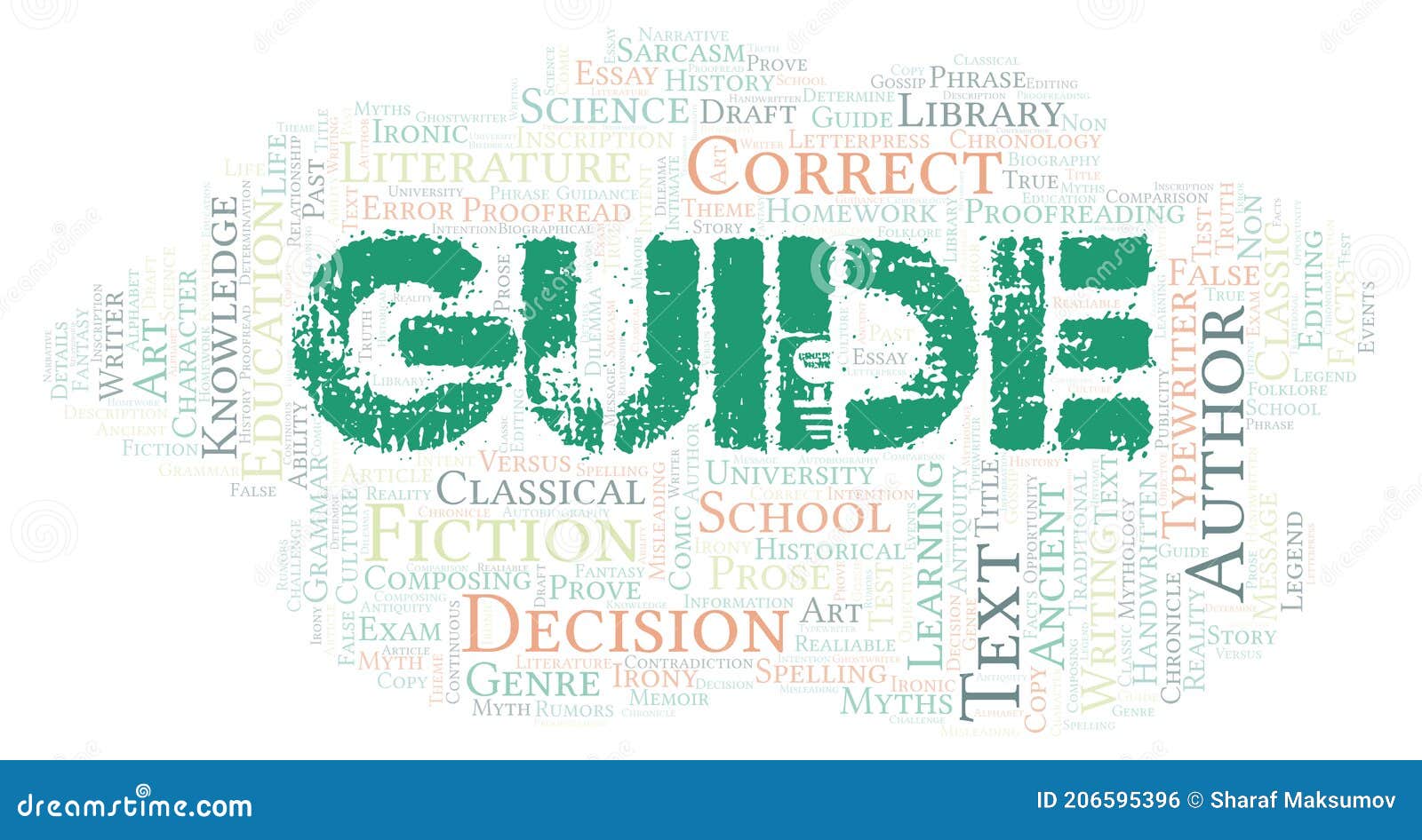 Guide Typography Word Cloud Create with the Text only Stock ...