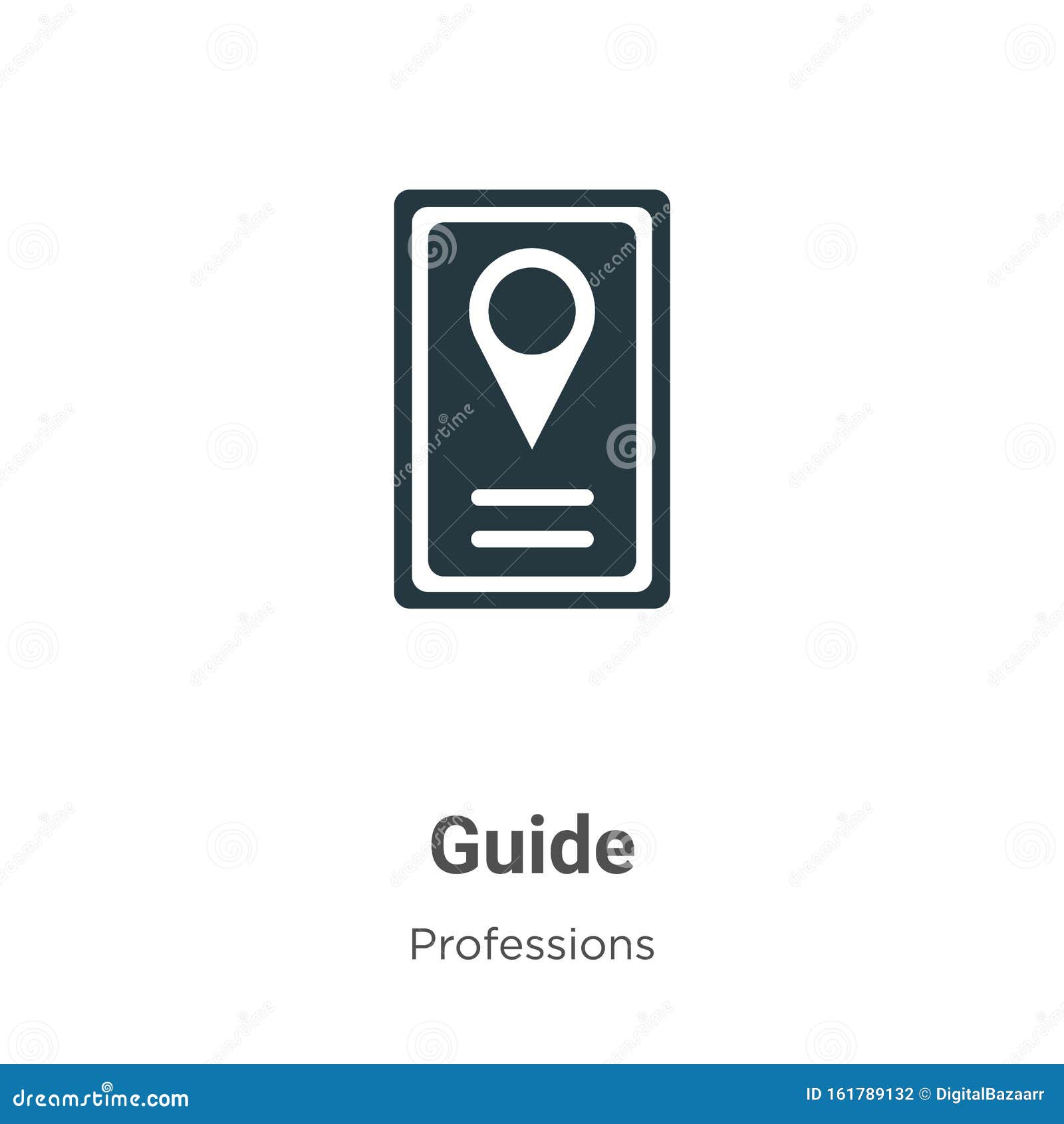 Guide Vector Icon on White Background. Flat Vector Guide Icon Symbol ...