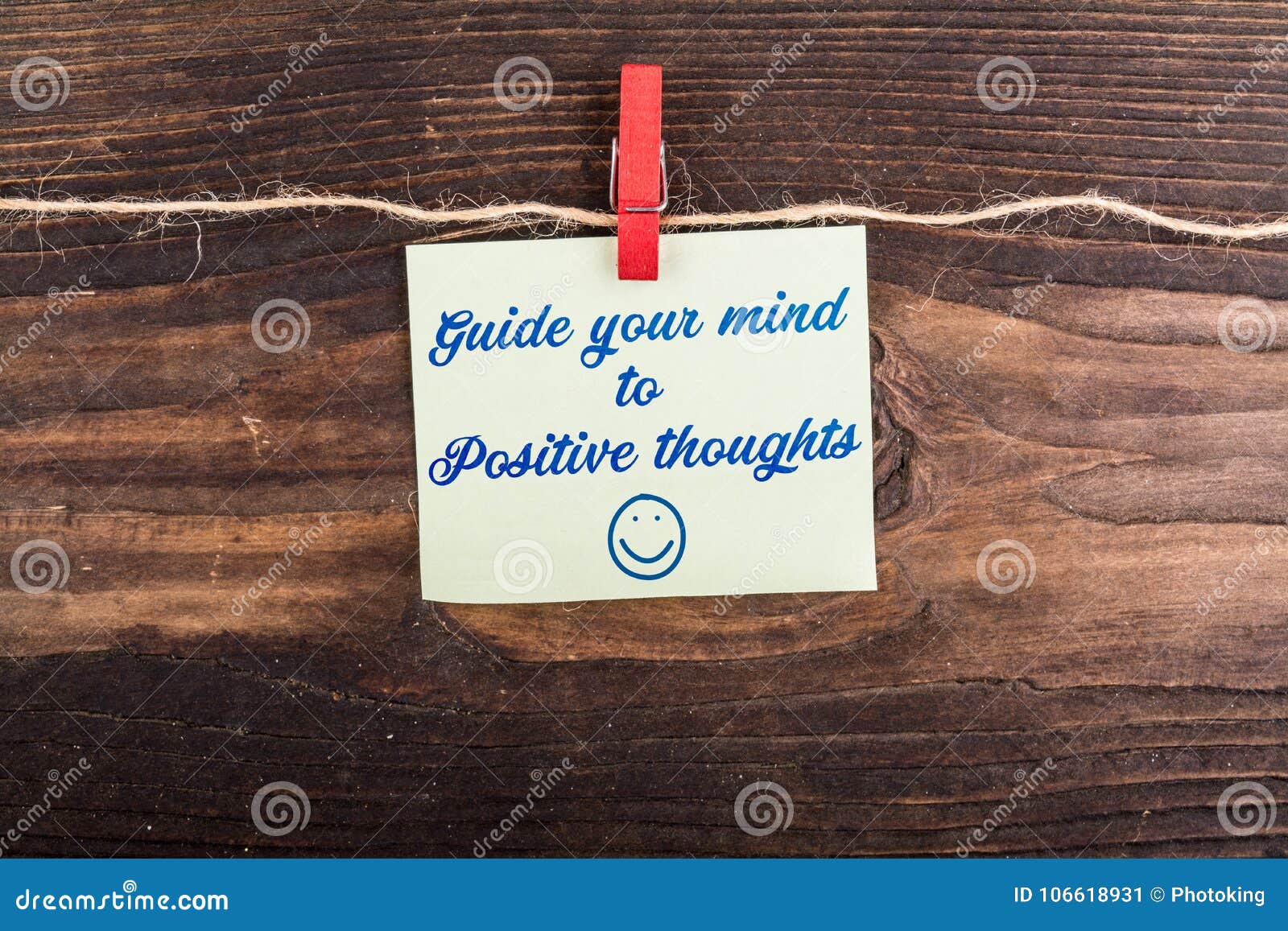 Guide Your Mind To Positive Thoughts Stock Image - Image of intention ...
