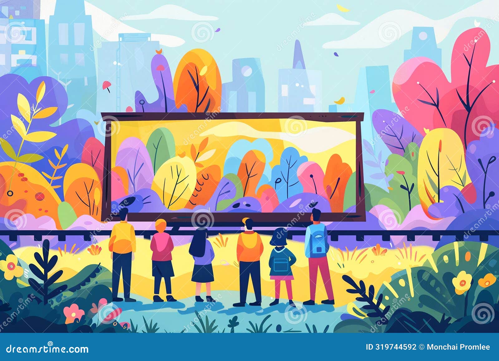 Guided Engaging Event Flat Design Top View Activity Theme Animation ...